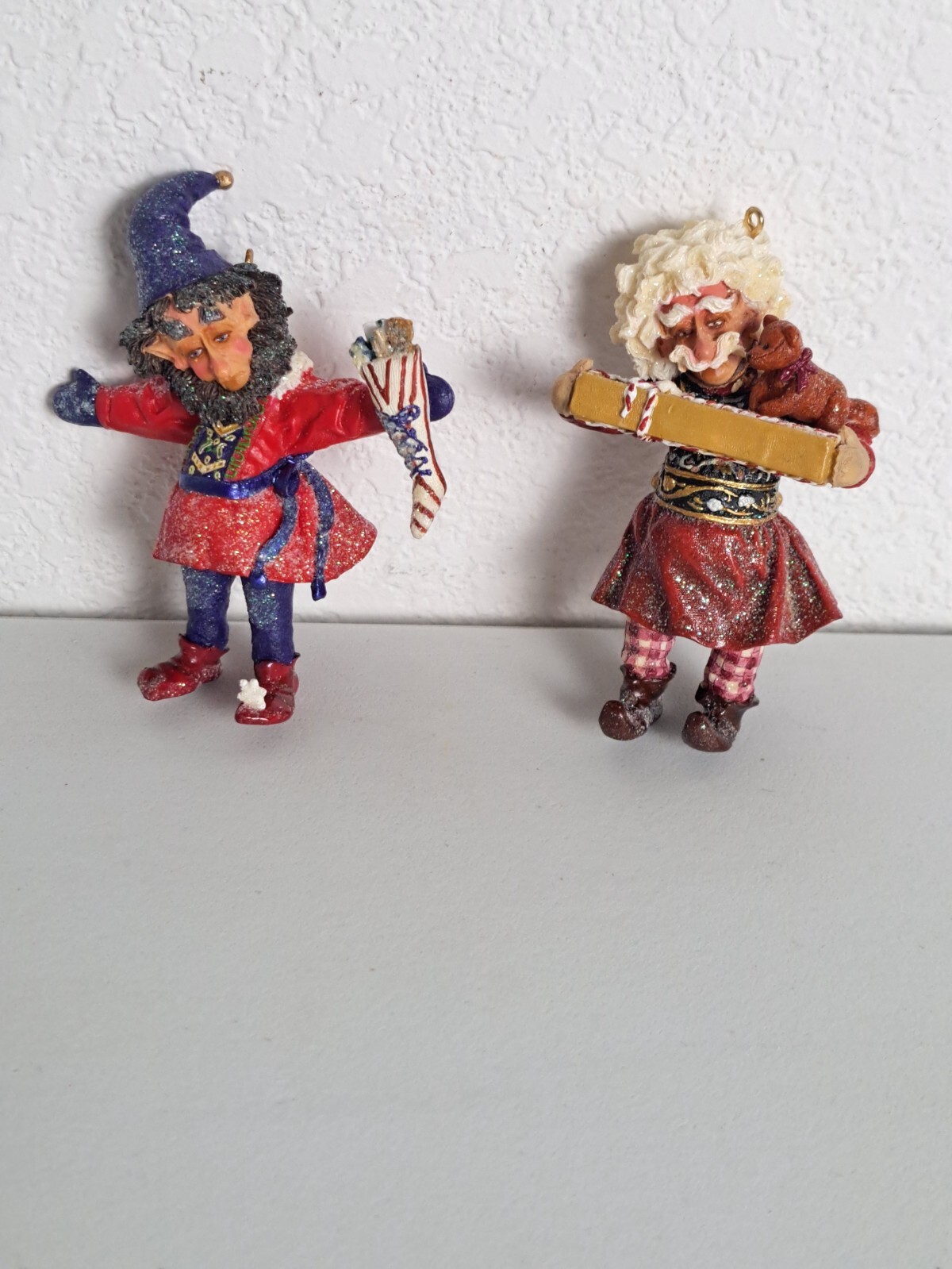 Drolleries Group of 2 Resin Figurine Christmas Ornaments- DEMDACO D ...
