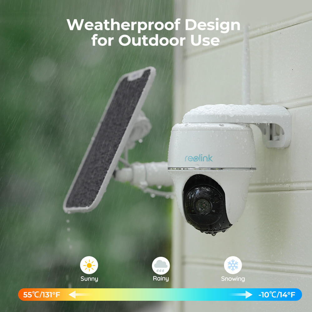 REOLINK 4MP WiFi Wireless Security Camera Solar Battery Pan Tilt 2-Way ...