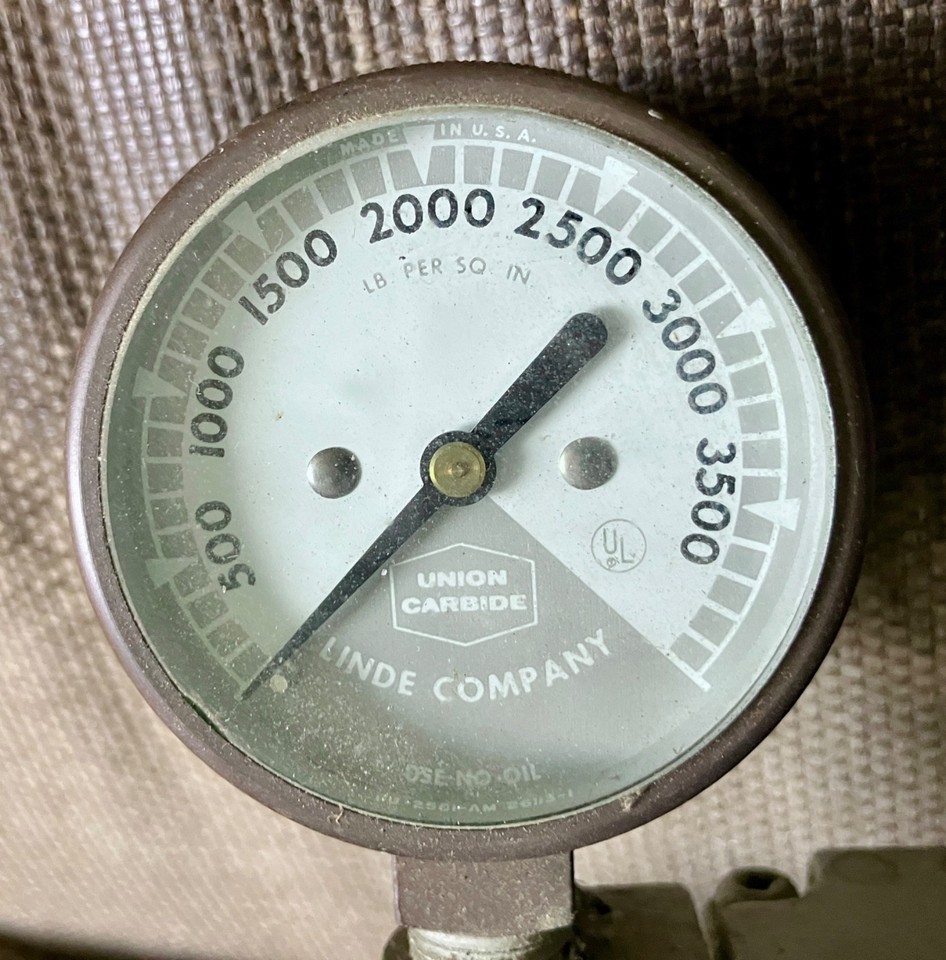 Oxweld Multigas Regulator R-5007 w/ Linde 3500psi Gauge and L-32 Flow ...