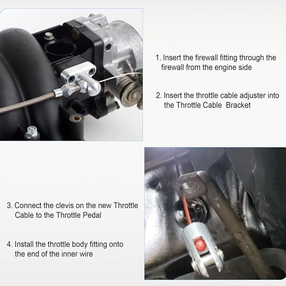 36" Length Adjustable Car Auto Throttle Cable Accelerator Cable Stainless Steel | eBay