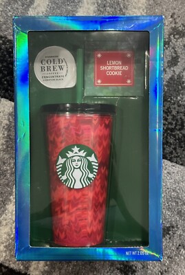 Starbucks Red Cold Cup with Cold Brew and Cookie | eBay