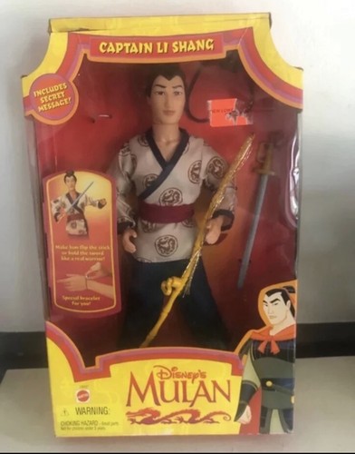 Disney's Mulan Captain Li Shang Doll 1997 Mattel NIB New Vintage ...