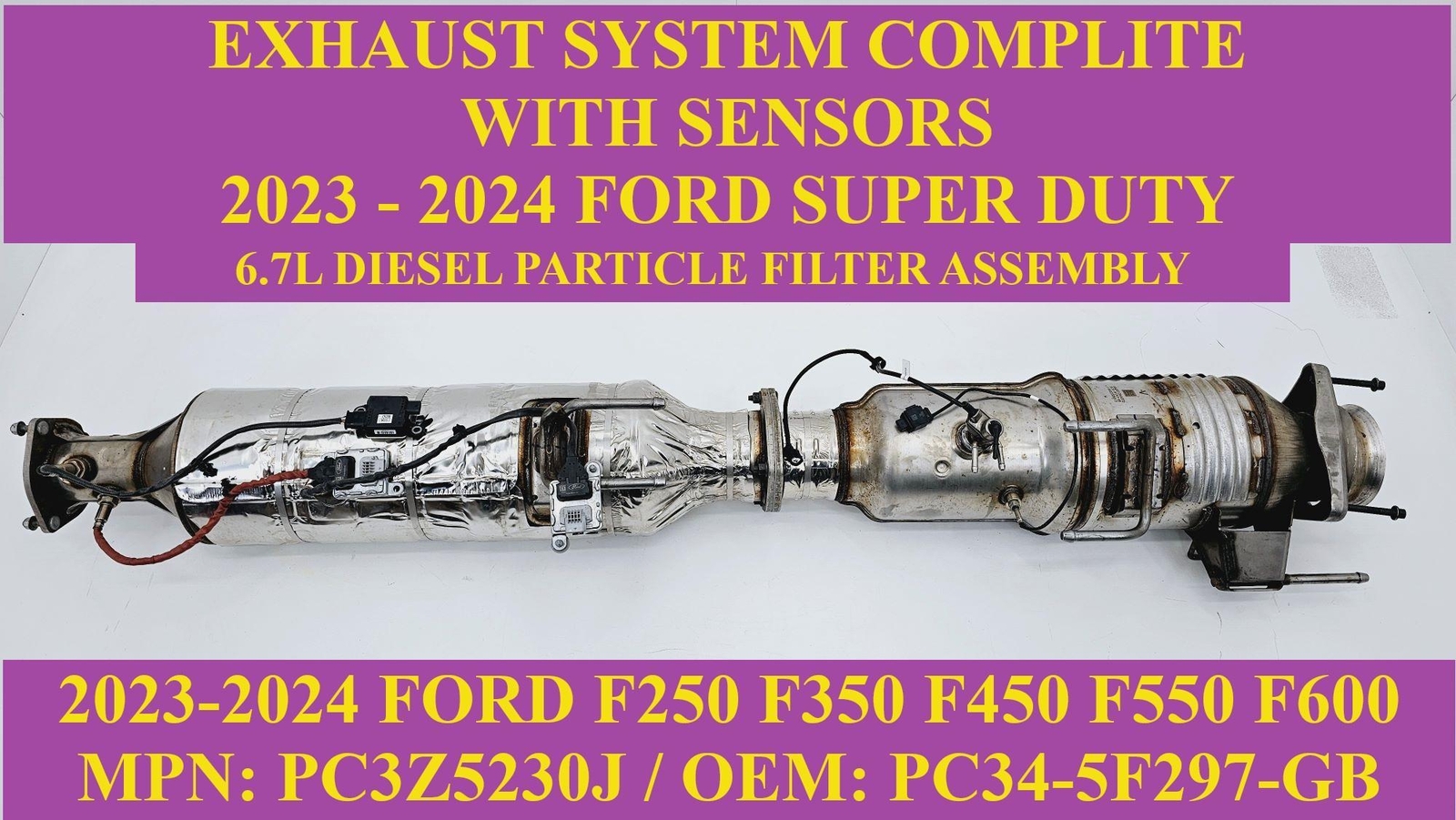 2024 Ford F250 F350 F450 F550 6.7L Exhaust System Complete with sensors ...
