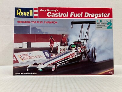 VINTAGE REVELL 1/25 SCALE GARY ORMSBY'S CASTROL FUEL DRAGSTER MODEL KIT ...