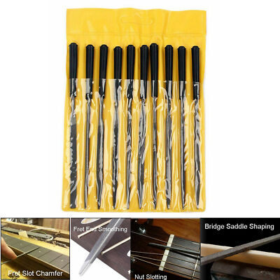 10pcs Guitar File Fret Nut Saddle Slot Grinding File Luthier Repair ...
