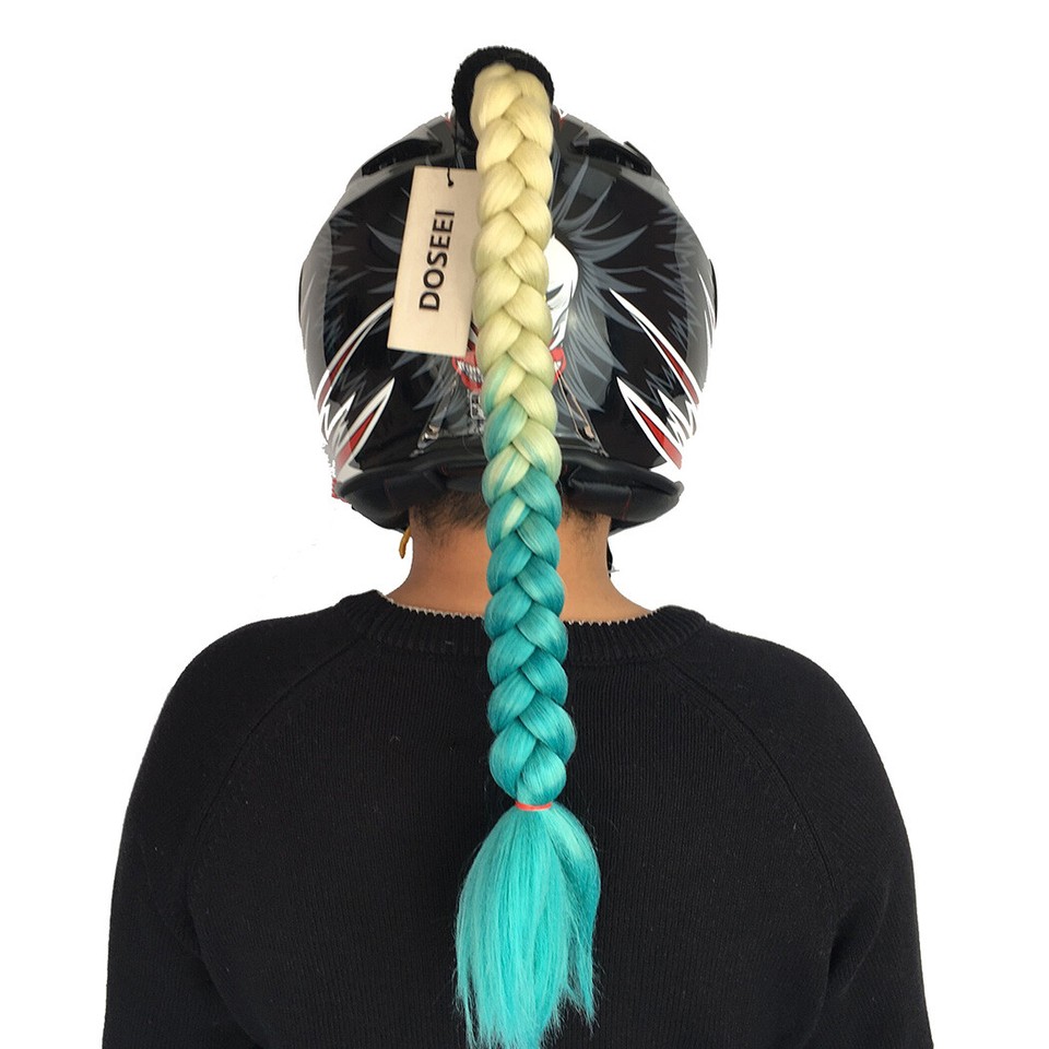 Gradient Ramp Helmet Braids / Ponytail Motorcycle Bike PC Helmet Hair 1 ...