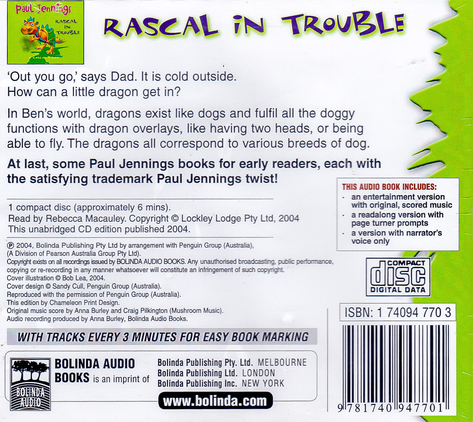 Rascal in Trouble by Paul Jennings (Audio CD, 2004) for sale online | eBay