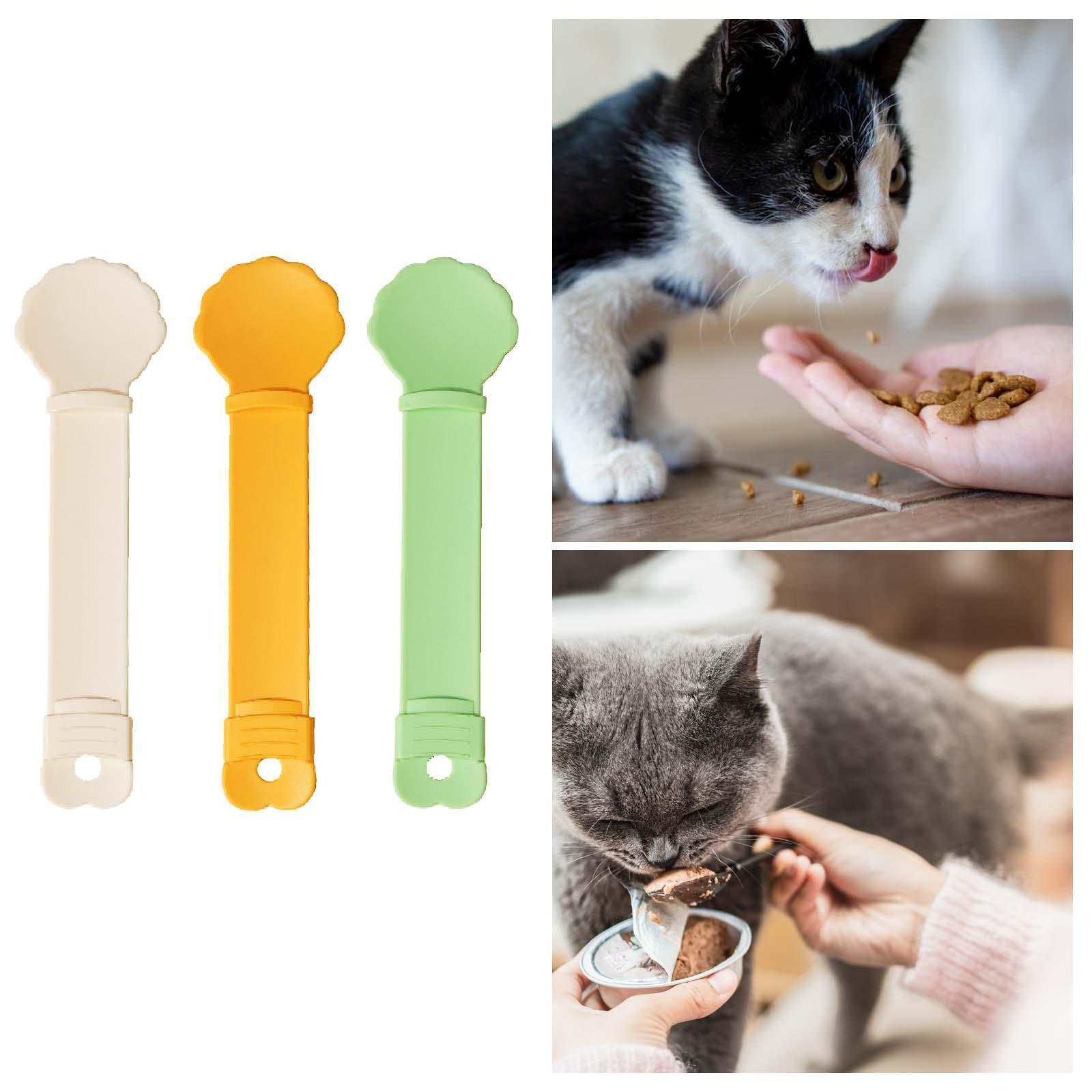 Cat Strip Squeeze Spoon Portable Multifunctional Paw Shape Cat Feeding ...