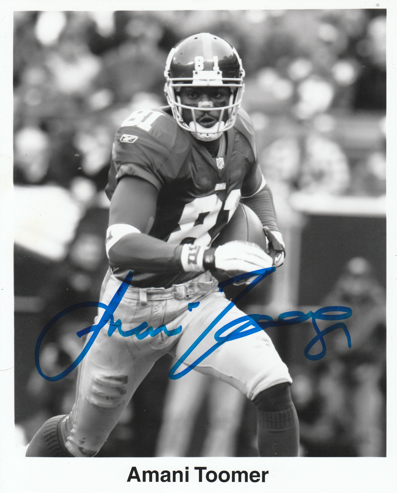 AMANI TOOMER SIGNED AUTO'D 8X10 PHOTO NEW YORK GIANTS SB XLII CHAMP ...