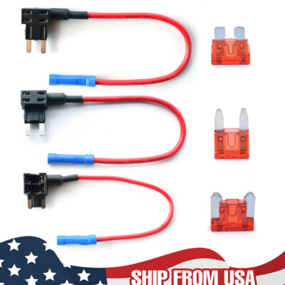 3Pack Car Add-a-Circuit Fuse Adapter w/ Standard & Mini TAP Blade Fuse ...