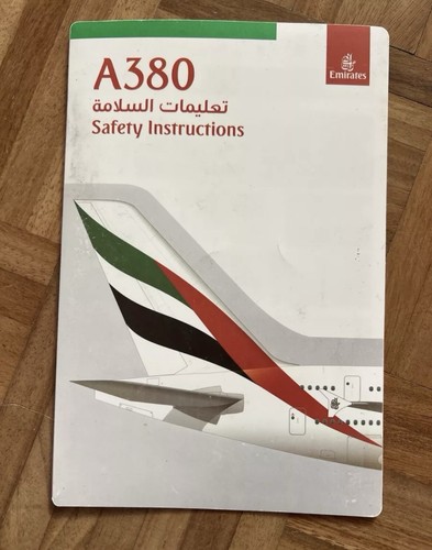 Emirates A380 Safety Card | eBay