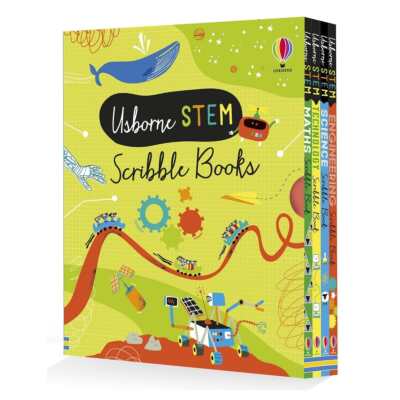NEW Usborne STEM Scribble 4 Books Box Set Science Technology Engineering Maths! | eBay Australia