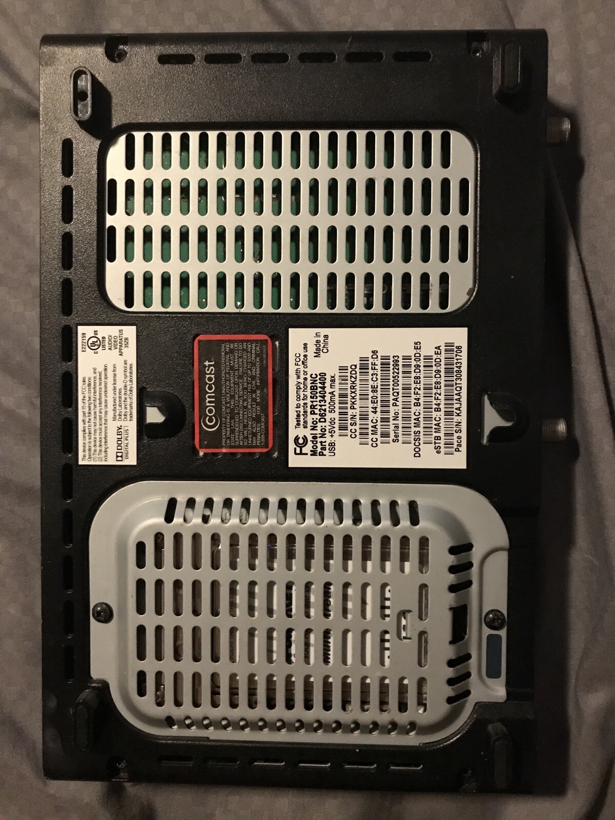 Comcast Xfinity Cable Box PR150BNC No Power cord | eBay