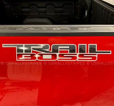 Set of 2: Trail Boss decal for 2019-2020 Chevrolet Silverado GM non OEM ...
