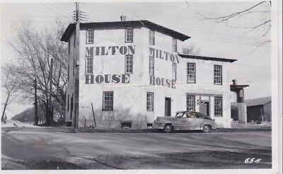 Milton Wisconsin Real Photo Postcard The Milton House, 1940’s Car | eBay