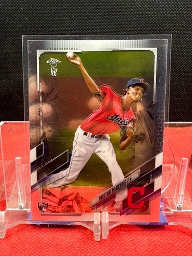 2021 Topps Chrome Ben Baller Base RC #21 Triston McKenzie Cleveland ...