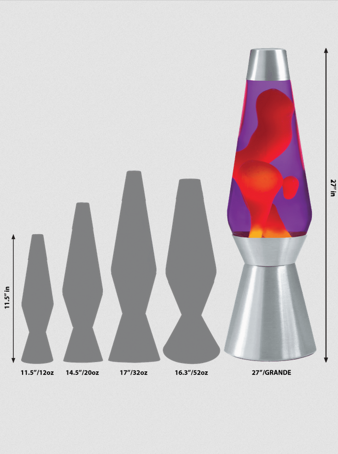 Lava Lamp 27″ Grande LAVA Black Base.Cap-Yellow Wax.Blue Liquid | eBay