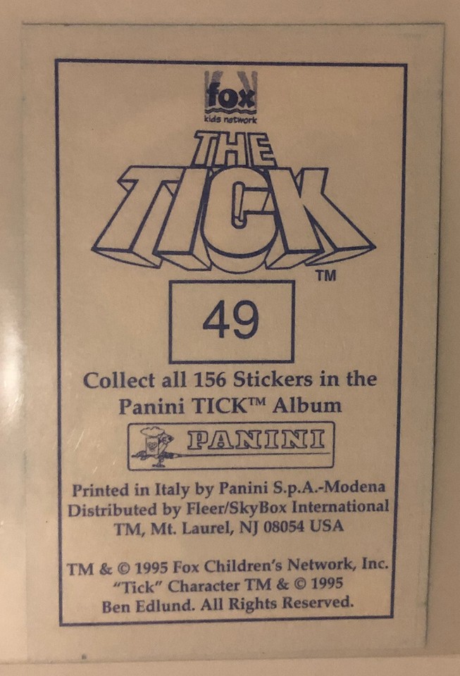 1995 The Tick Sticker #49 | eBay