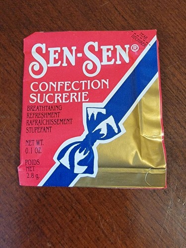 VINTAGE OLD CANDY SEN SEN MINTS LICORICE BREATH FRESHENER 1 PACKET RARE ...