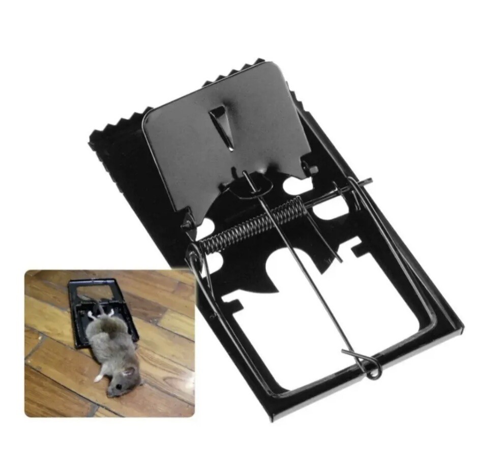 2 X Large Rat Catching Metal Traps Heavy Duty Snap Mouse Trap Bait Pest ...