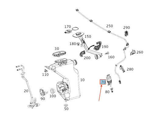 NEW MB CLS C257 WINDSHIELD WASHER CENTRIFUGAL PUMP A2058660100 ORIGINAL ...