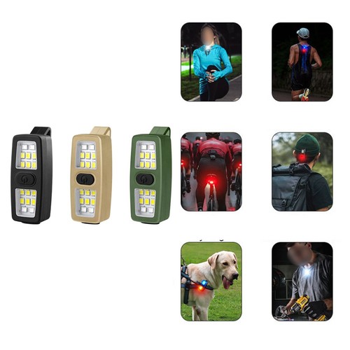 SOS Mode For Running Clip-on Flashlight Metal And Plastic Construction ...