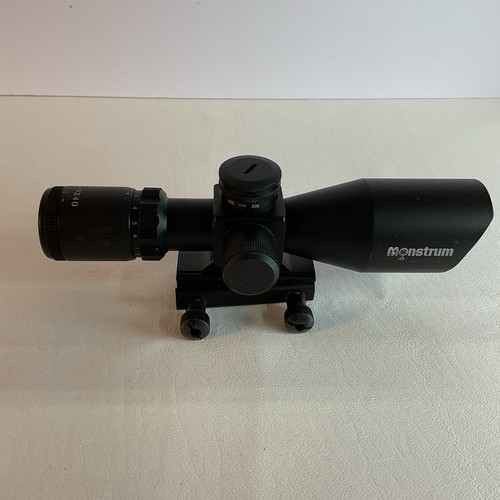 Monstrum 3-9x40 Illuminated Reticle Red/Green Picatinny Rail | eBay