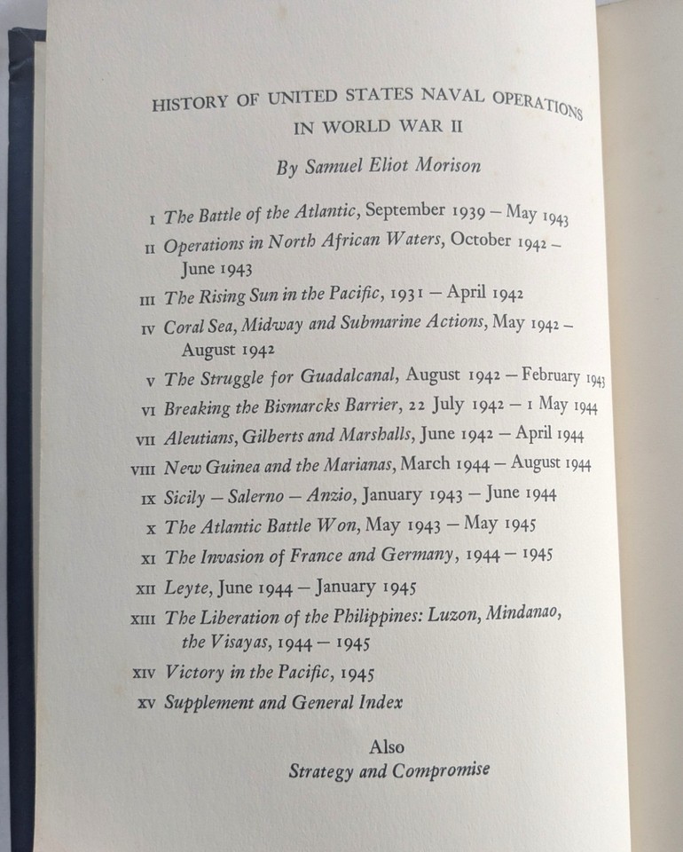 Complete Set History Of United States Naval Operations In World War II ...