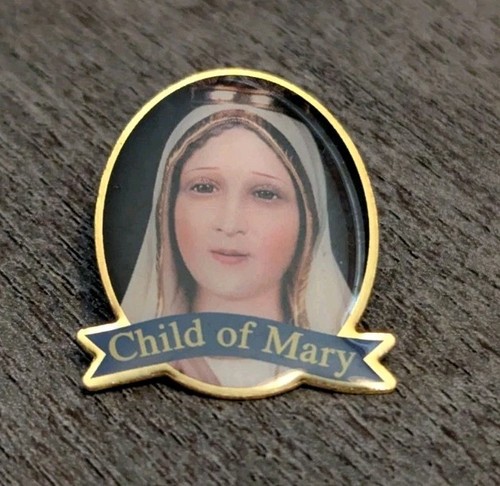 'Child of Mary' Religious Lapel Pin Honoring Devotion to Blessed Virgin ...
