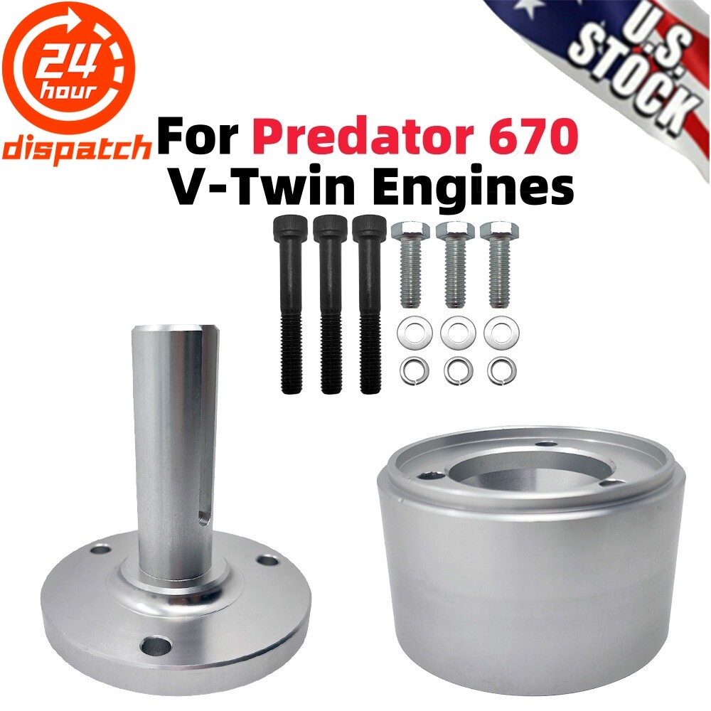 For Predator 670 V-twin Engine Adapter Flywheel PTO Drive Kit Billet ...