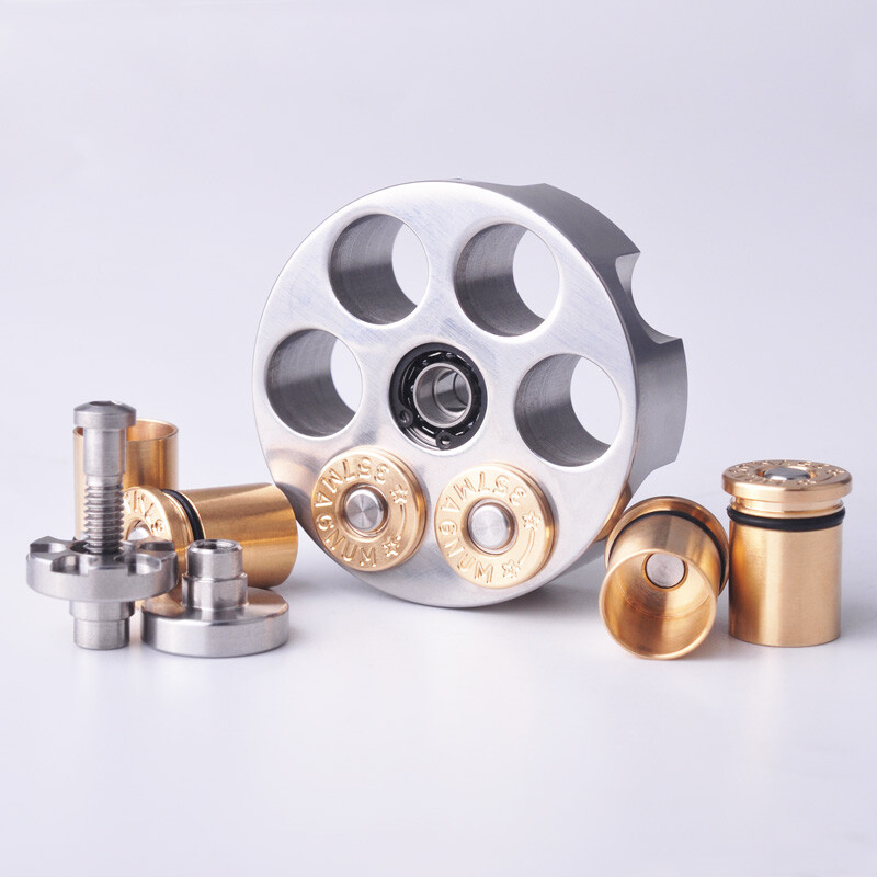 Stainless Steel Revolver Finger Spinner Hand Fidget Pocket EDC Toy ...