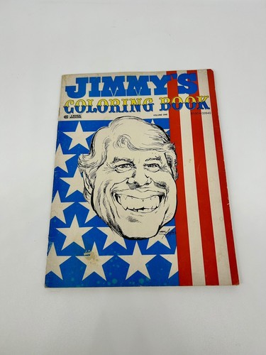 Vintage 1976 JIMMY'S COLORING BOOK Carter Comical Funny President ...