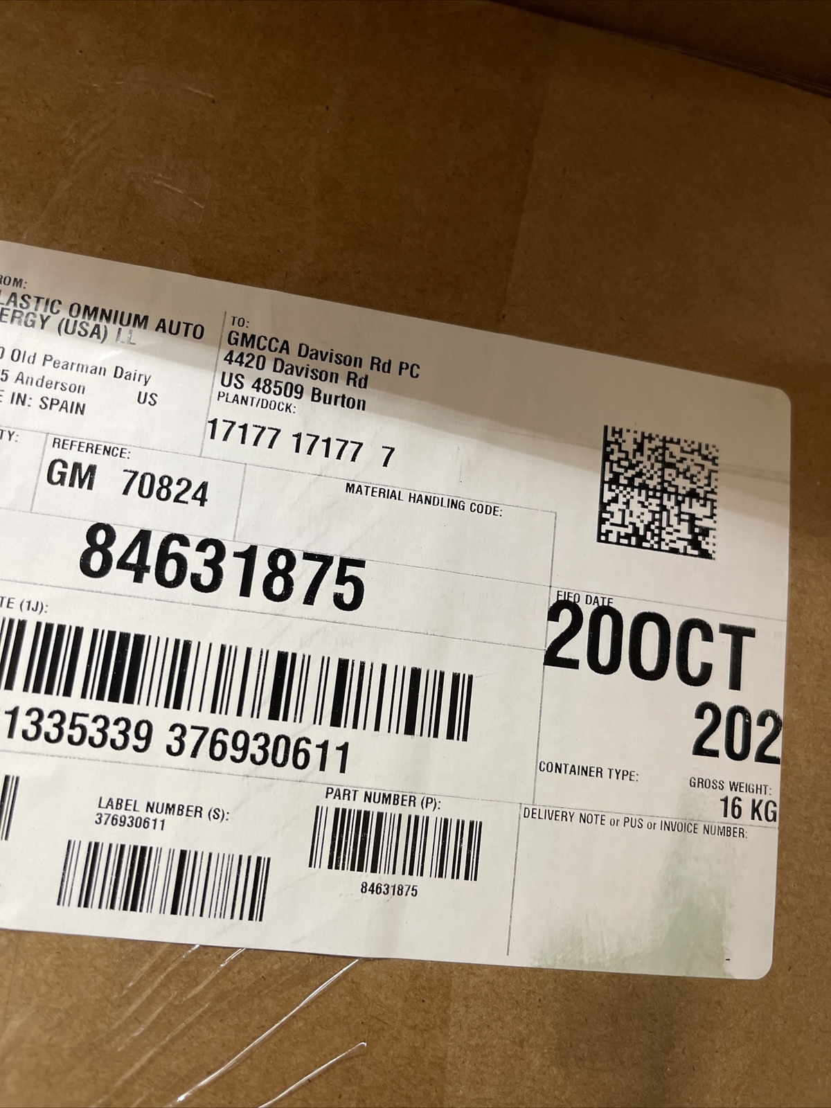 OEM GM 84631875 Reductant Control Module Fits 2017-2019 Silverado ...