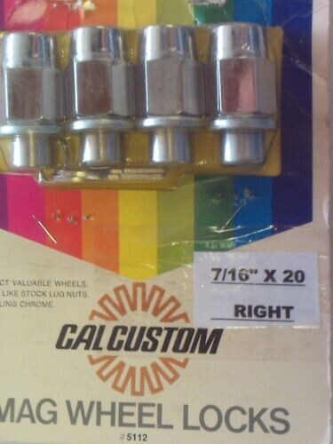 mag wheel locking lug nut set of 4 cal custom with key 7/16" x 20 right ...