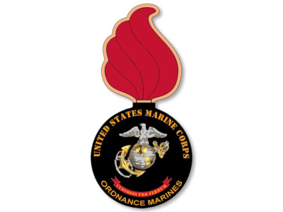 3" inch US Ordnance Marine GOMA LOGO Sticker (corps logo decal) USMC ...