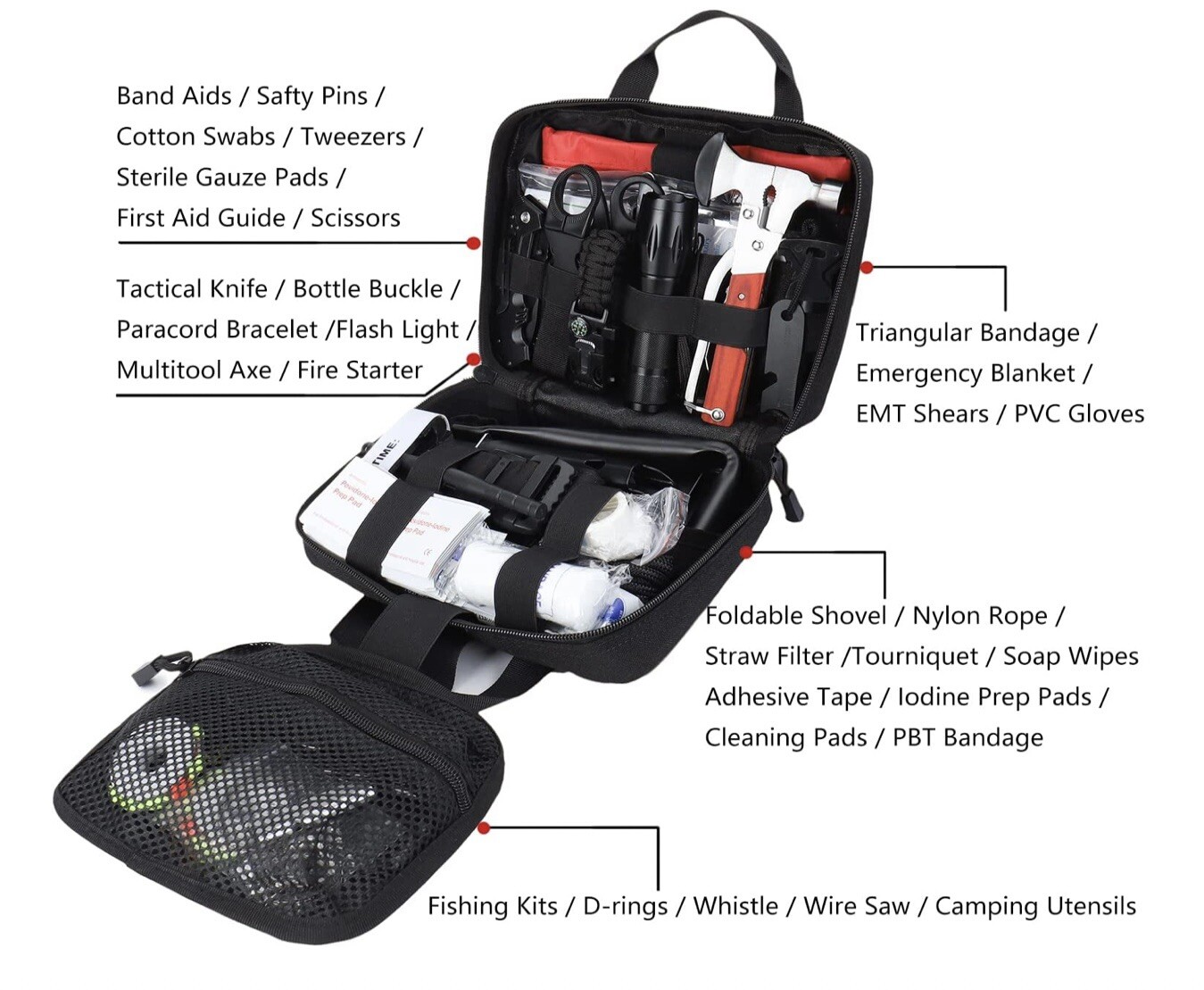 Emergency Survival Kit First Aid Bug out bag Prepper Mole Outdoor ...