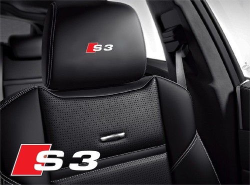 5x Audi S3 Sticker logo for leather seats and other flat and smooth ...