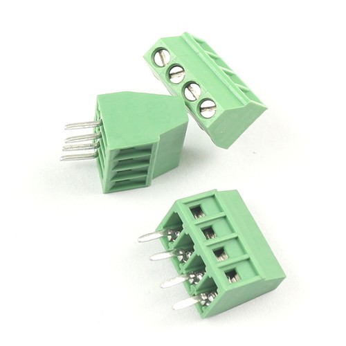 50Pcs 2.54mm 0.1" Universal 4 Pin 4 Poles PCB Screw Terminal Block ...