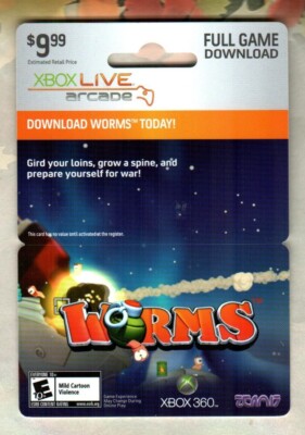 XBOX LIVE Worms ( 2007 ) Gift Card ( $0 - NO VALUE - Collectible Only ) | eBay