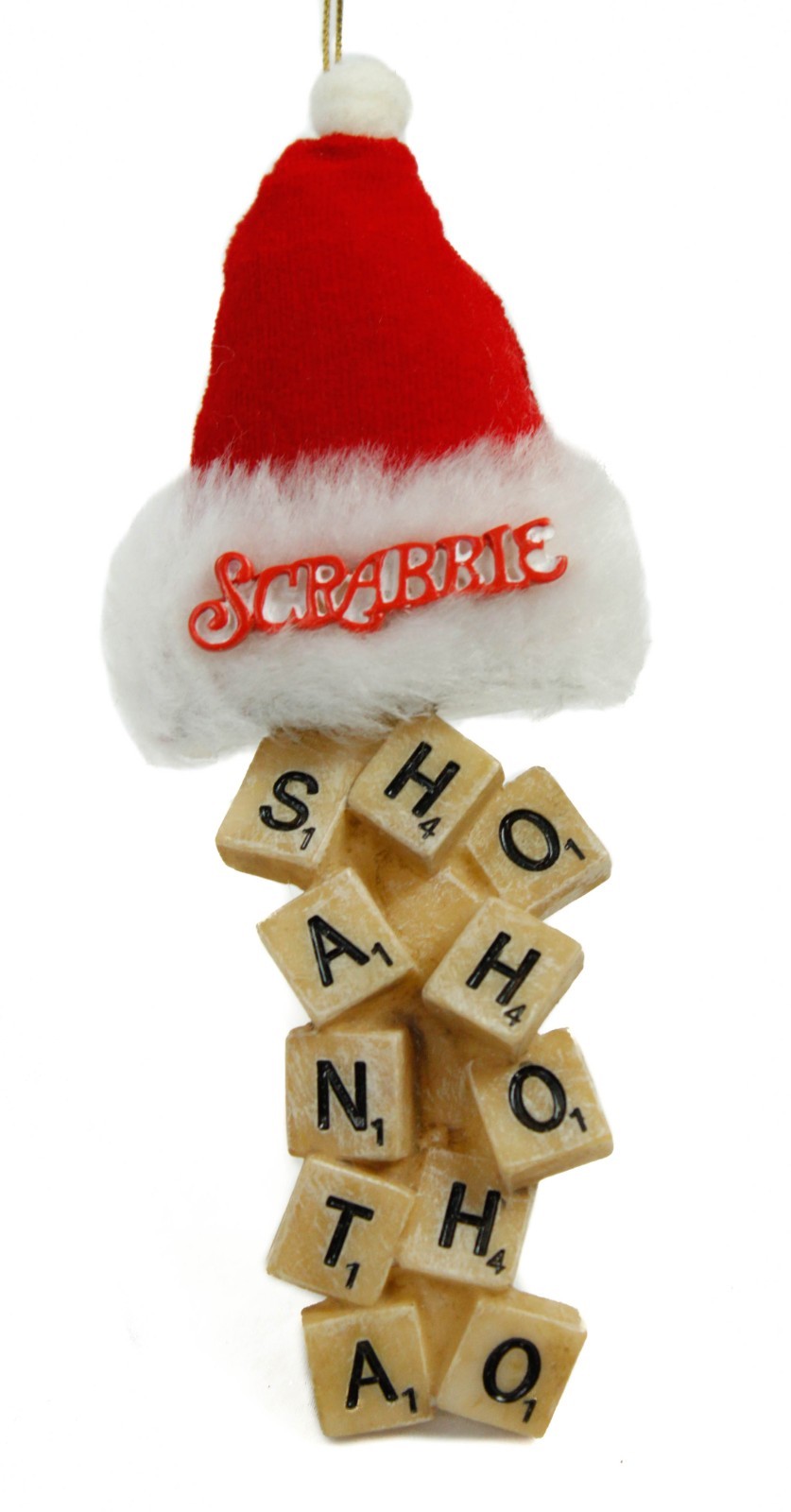 Scrabble Letter Tiles Santa Hat Christmas Ornament Holiday Decoration ...