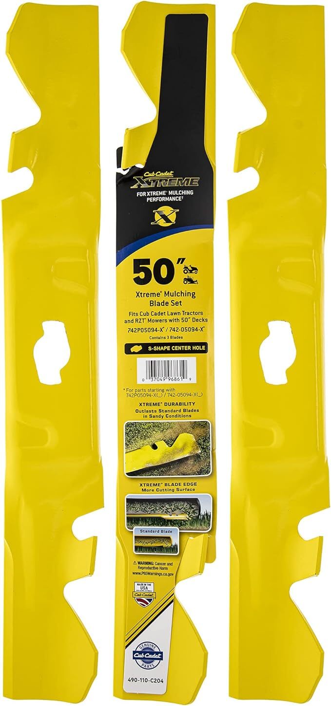 3 PACK of MTD / CUB CADET 742P05094-X 17.271" Xtreme Blade S-Shaped ...
