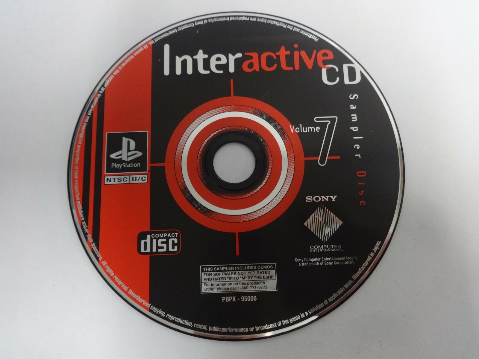 Sampler Disc Vol 7 Sony Playstation One PS1 PSX Game Disc Only Free ...