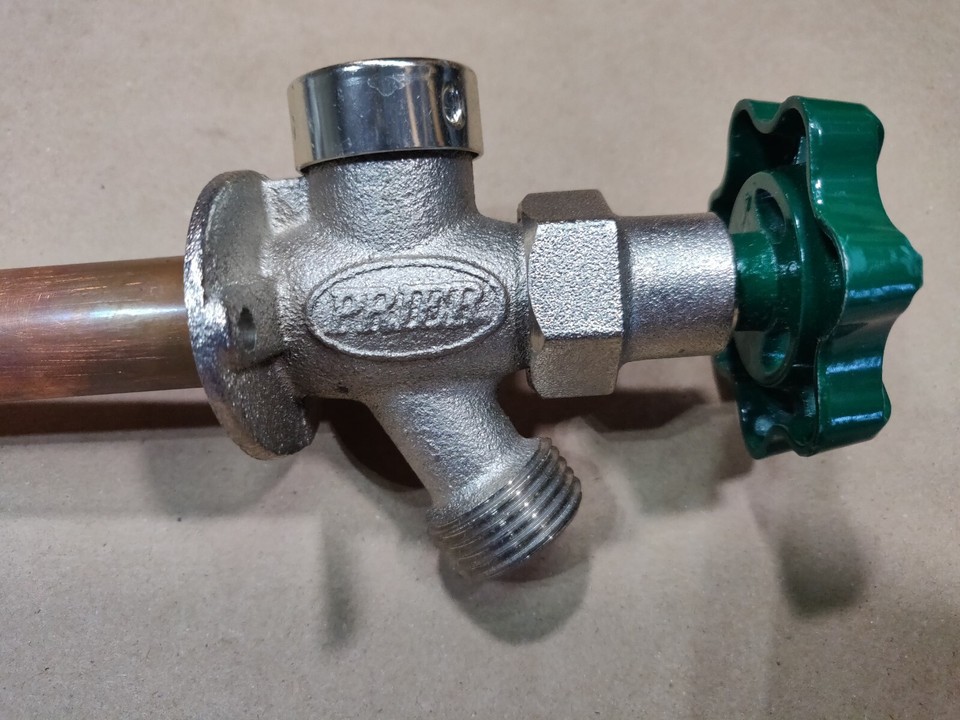 Prier P-164D16 Quarter-Turn Frost Free Anti-Siphon Outdoor Hydrant, 14 ...
