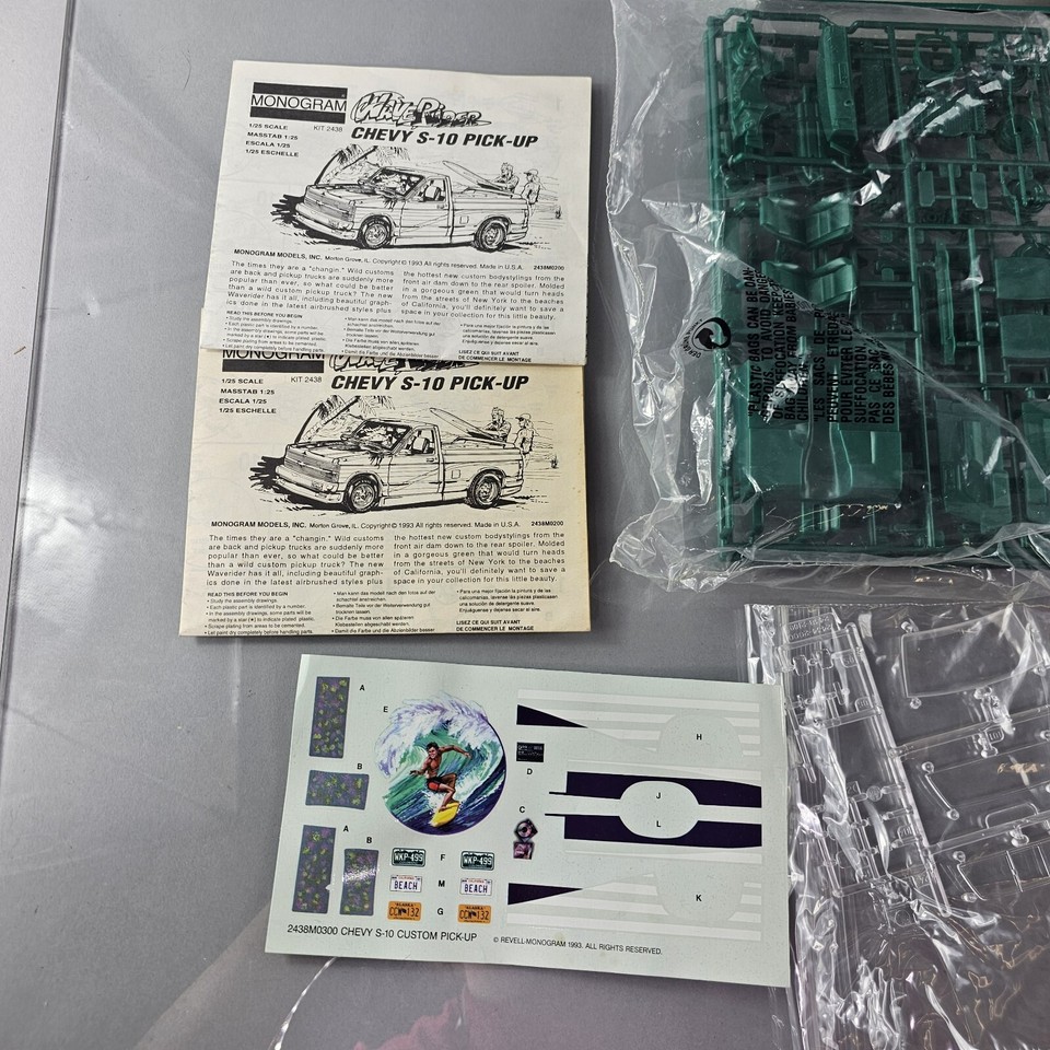 Monogram Chevy S-10 Waverider Pickup Truck 1:25 Model Kit 2438 RESIN ...