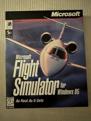 Microsoft Flight Simulator for Windows 95 (PC, 1995) Original Box, Case ...
