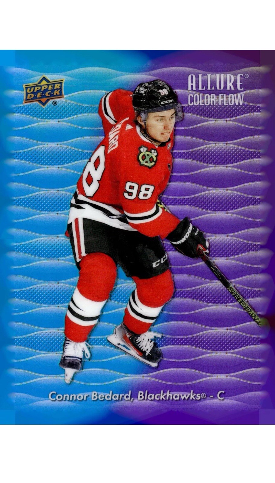 2023-24 Upper Deck Allure - Color Flow Blue Purple #CF-16 Connor Bedard ...