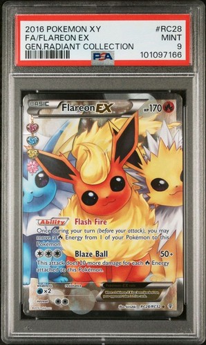PSA Flareon EX RC28/RC32 Full Art Pokemon Generations 20th Anniversary ...