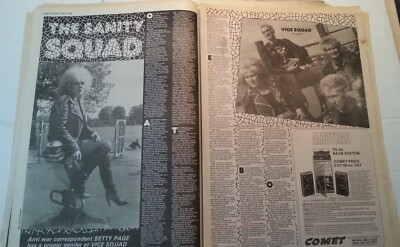 VICE SQUAD BEKI BONDAGE 'Sanity Squad' 1982 PUNK Oi Article/Clipping | eBay
