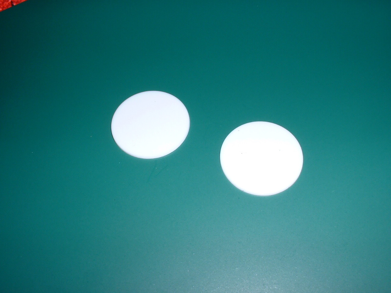 1MM THICK WHITE PTFE TEFLON ROUND FLAT PLASTIC DISCS HIGH TEMP LOW ...