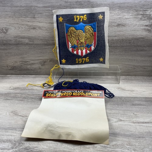 Hobby Craft Sculptured Needle Point 1776 USA Craft Started Vintage ...